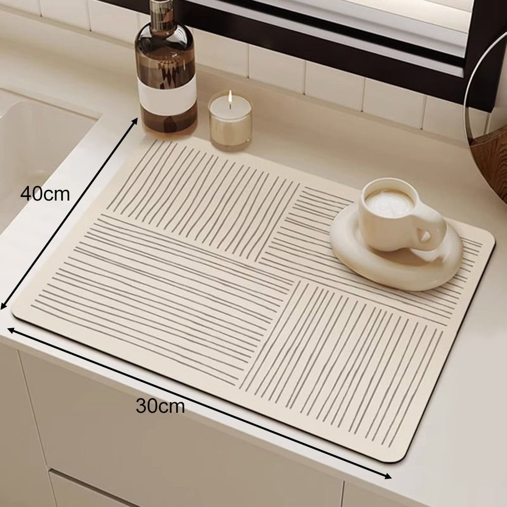 Diatomite Mat, Diatomite Stone Bath Mat 11.81 x 15.75 inches Mat ...