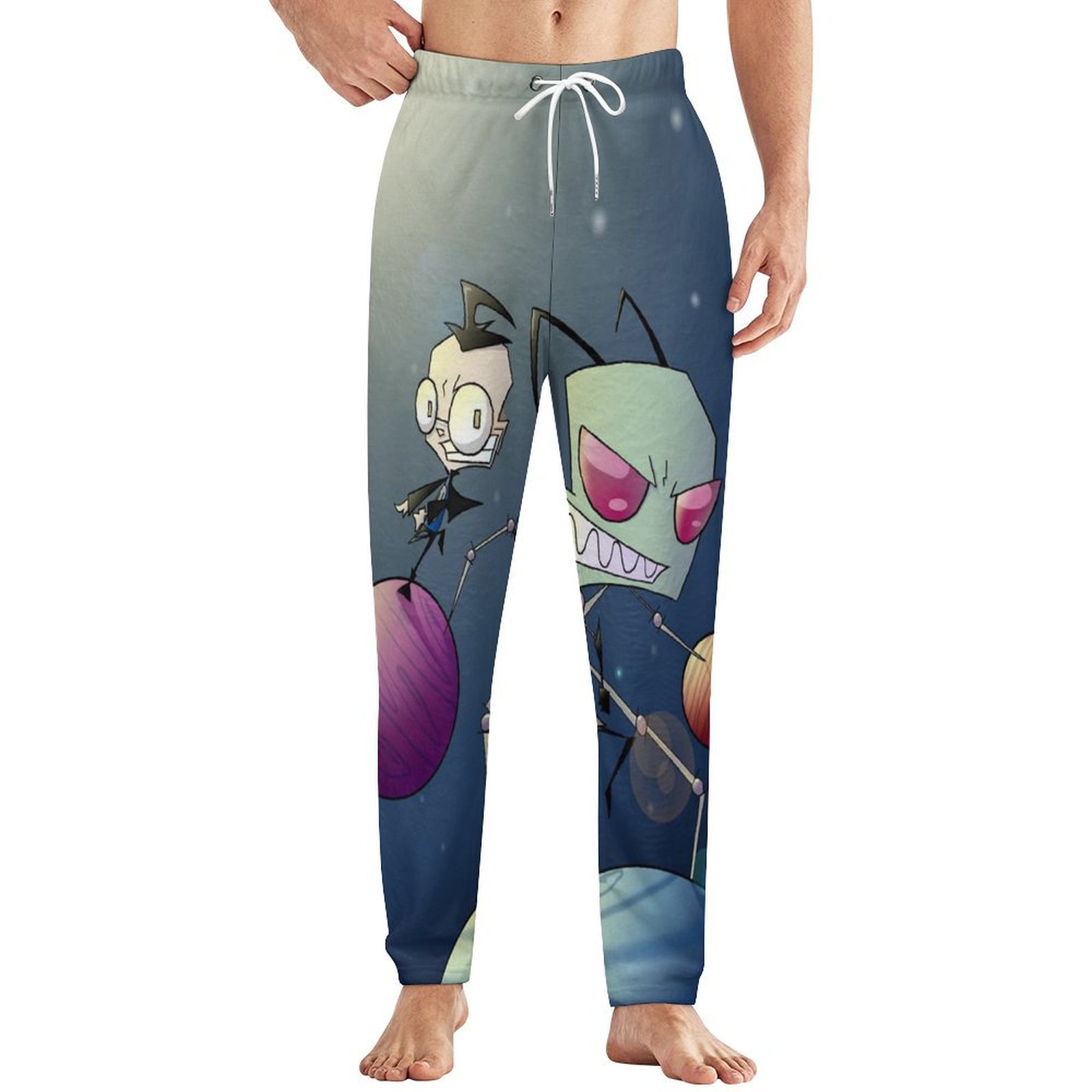 Dib Invader Zim Flannel Men's Pajama Pants Bottoms Home Loose Plush ...