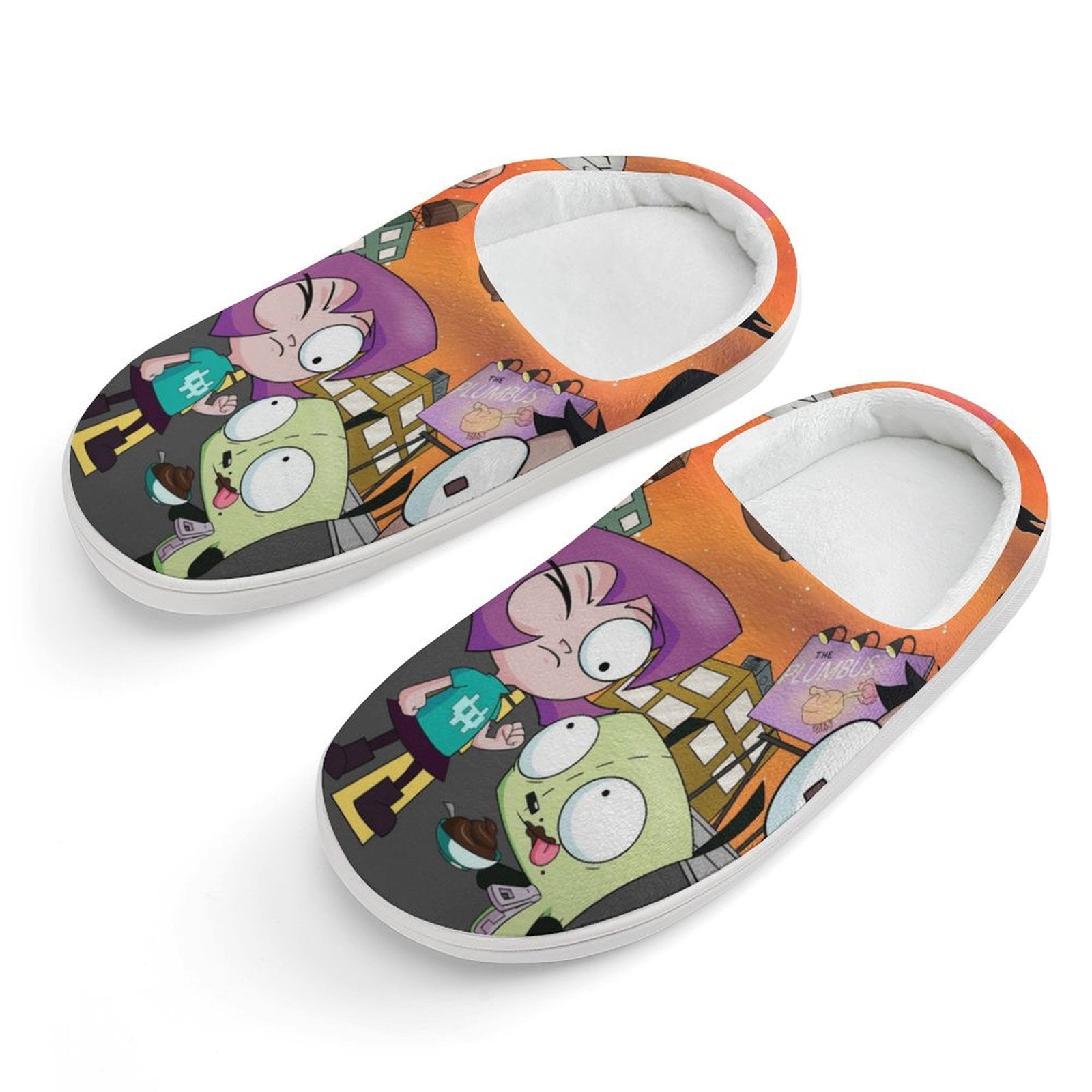 Dib Invader Zim Gaz Gir Kid's Cotton Slippers Winter Warm Soft Plush ...