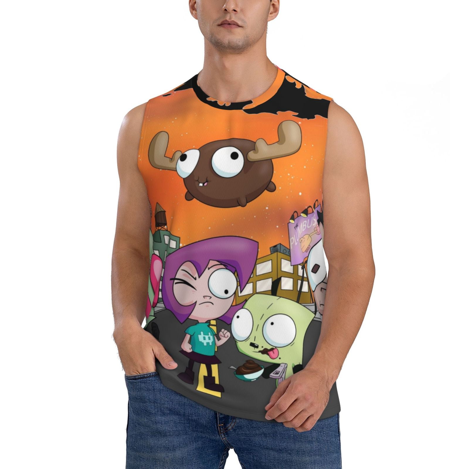 Dib Invader Zim Gaz Gir Men's Tank Top Lightweight Summer Sleeveless ...