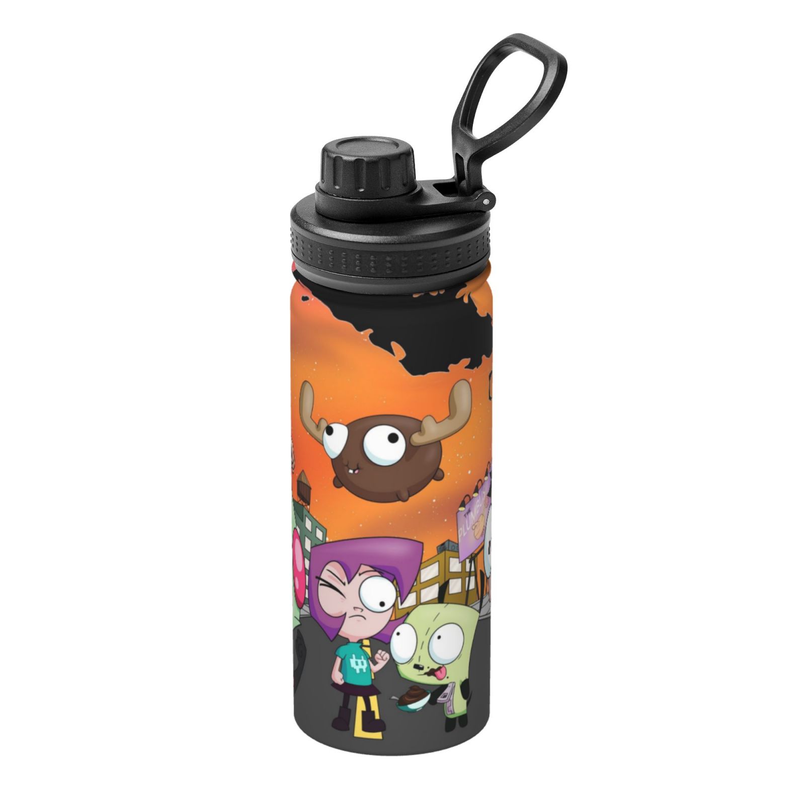 Dib Invader Zim Gaz Gir Sports Insulated Water Bottles Kettle Stainless ...