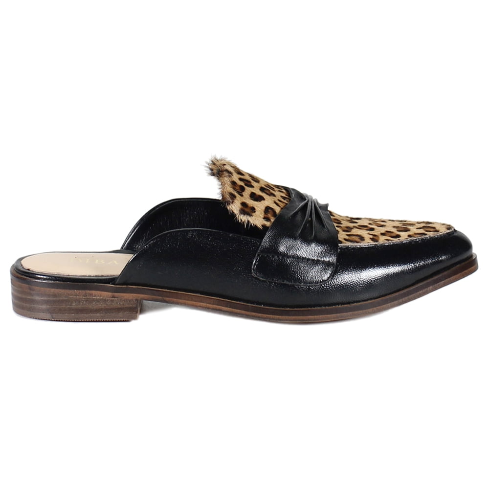 Diba True Womens Au Pair Leopard Mules Loafers Casual Shoes - Walmart.com