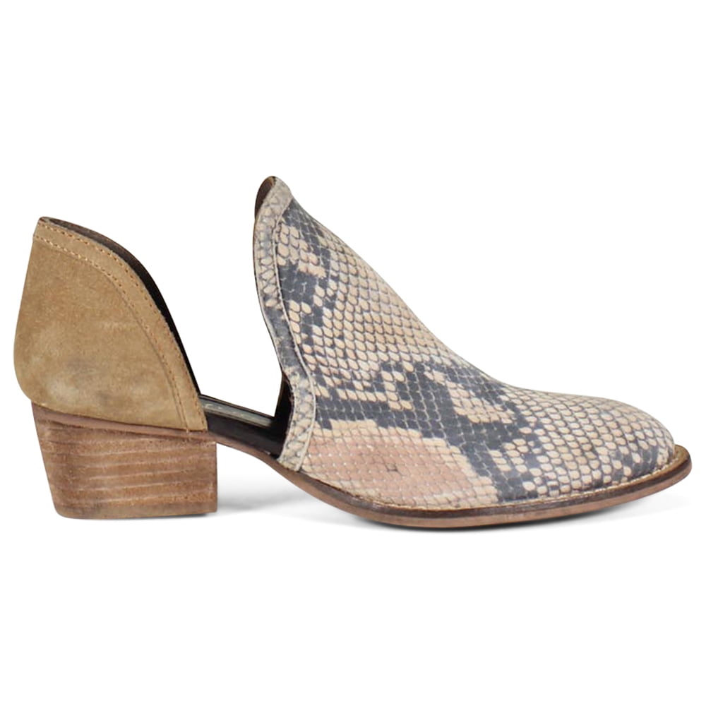 Diba True Womens Shy Town Snake Round Toe Cowboy Ankle Boots - Walmart.com