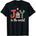 Dibble Dabble Designs Christmas Nativity T-Shirt - Unisex-Adults & Kids - Black - Small - Short ...