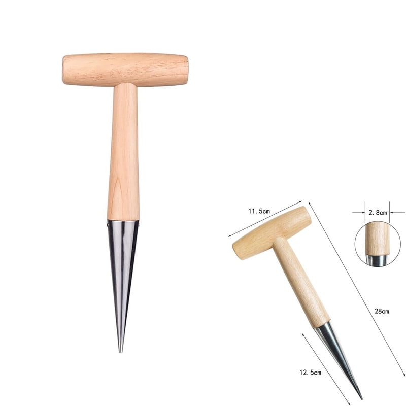 Dibbler Gardening Tool,Dibbler,Seed Planter Tool,With Wooden Handle ...