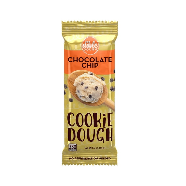 Dible Dough Chocolate Chip Edible Cookie Dough Bar - Walmart.com