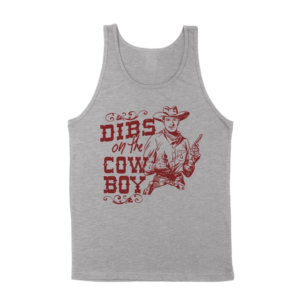 Dibs On The Cowboy Tank Top Unisex Small Grey - Walmart.com