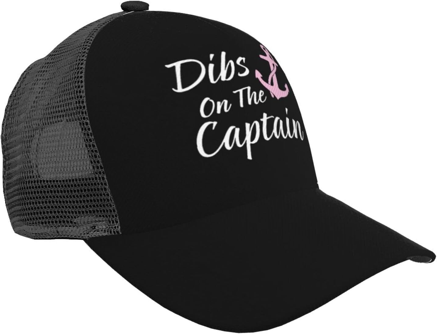 Dibs on The Captain Mesh Baseball Cap Adjustable Curved Brim Baseball ...