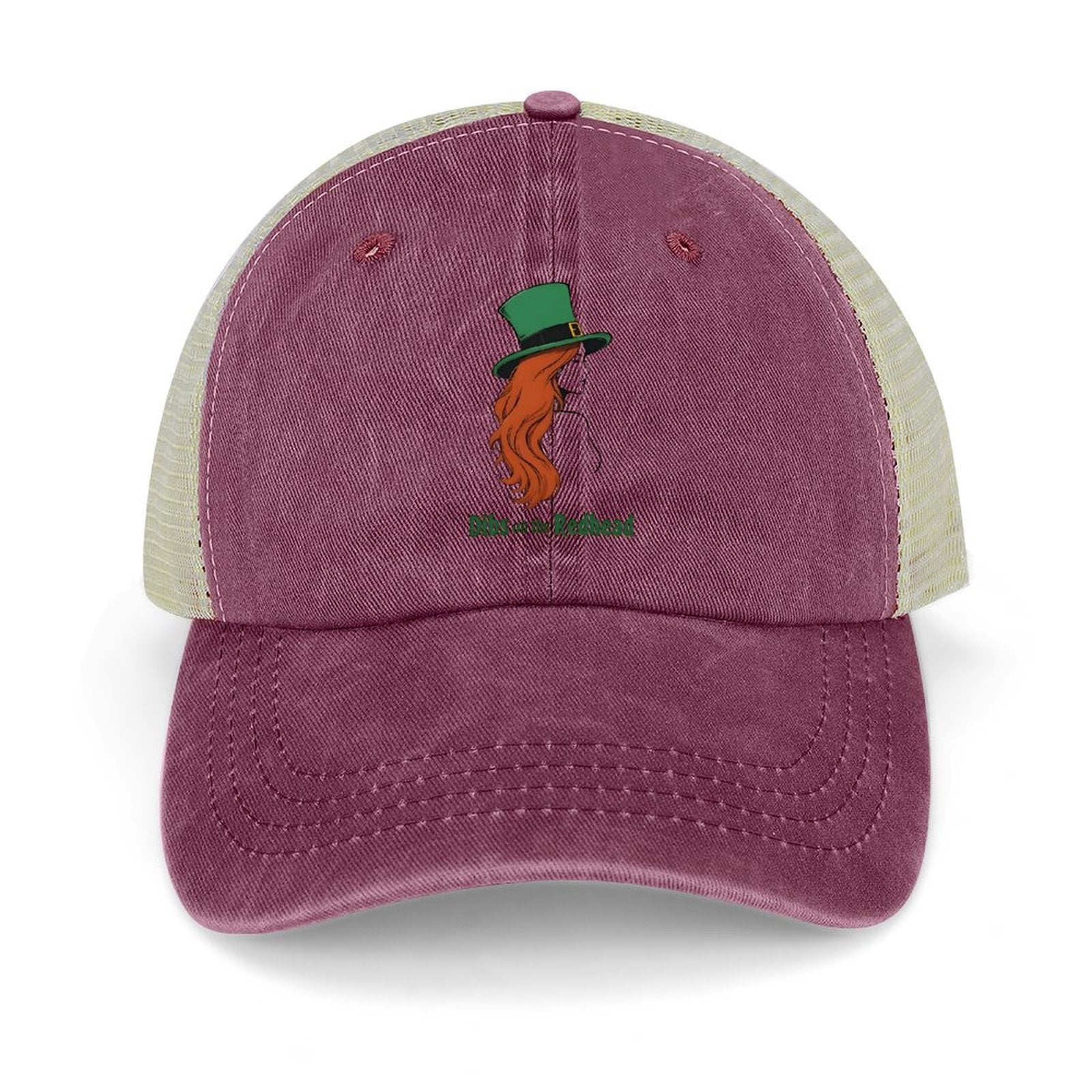 Dibs on The Redhead Wine Red Hat Adjustable Funny Fashion Unisex ...