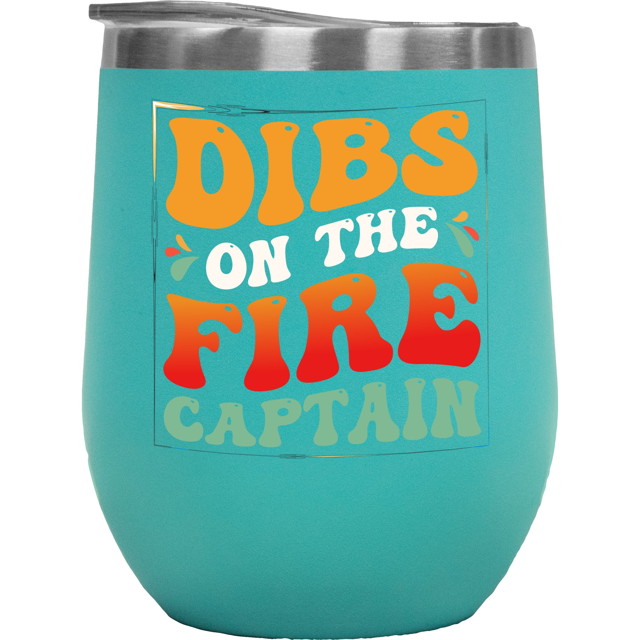 Dibs on the Fire Captain, Firefighter Quote, Groovy Retro Wavy Text ...