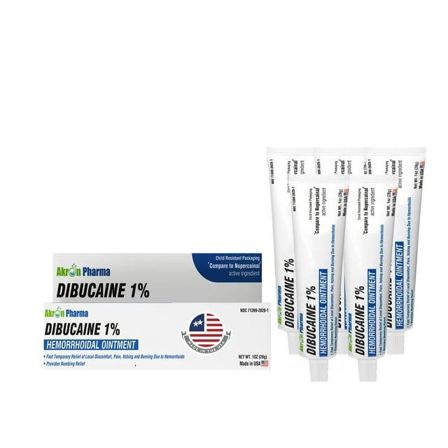 Dibucaine 1% Hemorrhoidal Ointment 1 oz. (28 gm) (5 Pack) - Walmart.com