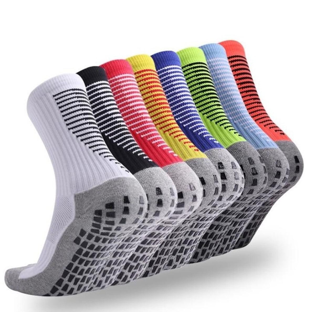 Dicasser 1/2/3/4/5 Pairs Men Anti Slip Football Socks Sport Socks Non ...