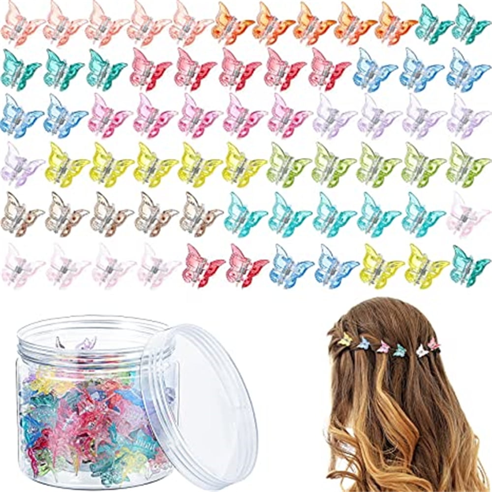 Dicasser 100 Pcs Butterfly Hair Clips Butterfly Clips for Hair Girls ...