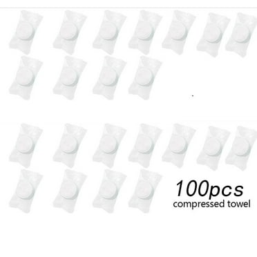 Toplive 100 PCS Compressed Towels, Disposable Mini Tablets for Outdoor ...