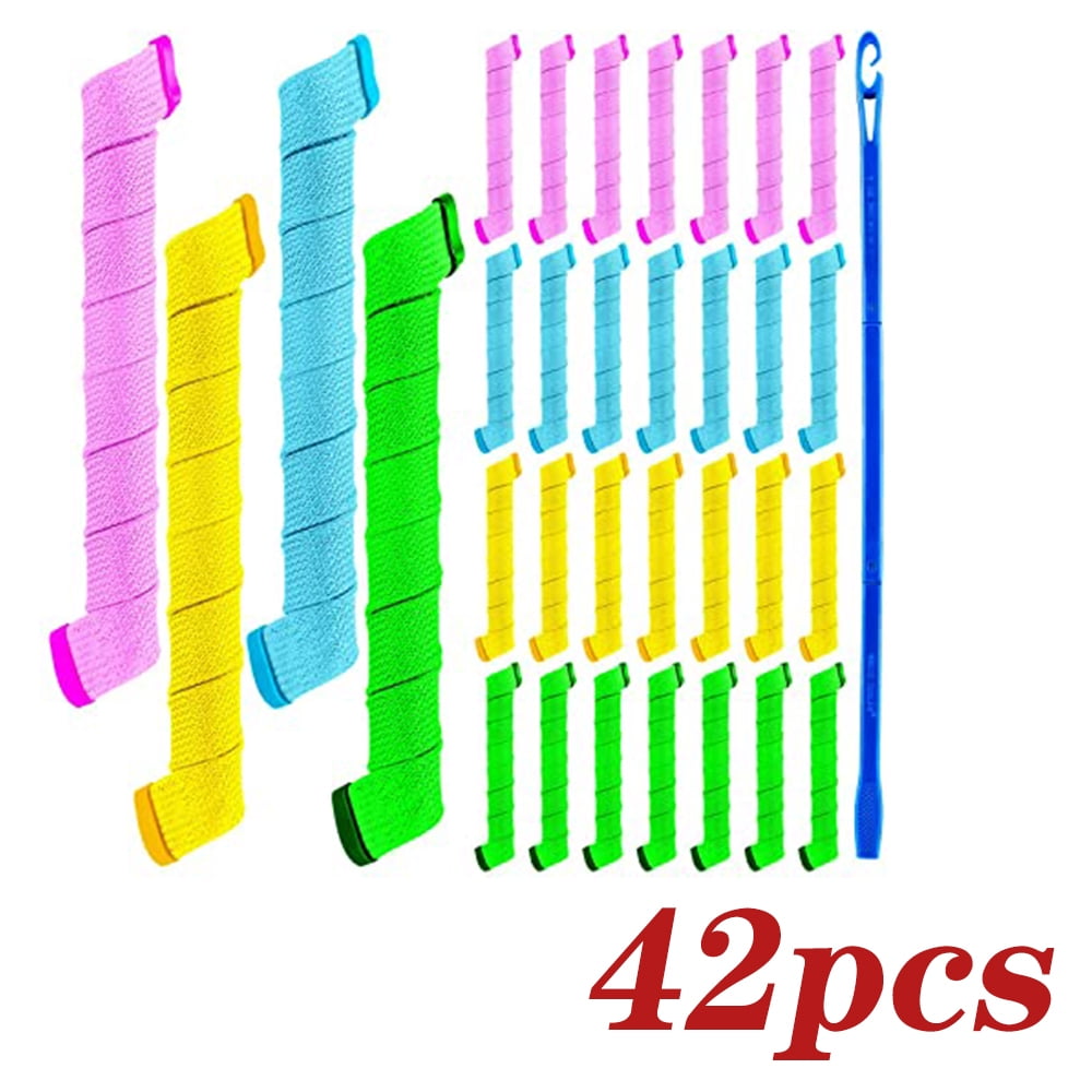 tamu 40 Pieces Heatless Spiral Hair Curlers, No Heat Styling Tools with ...