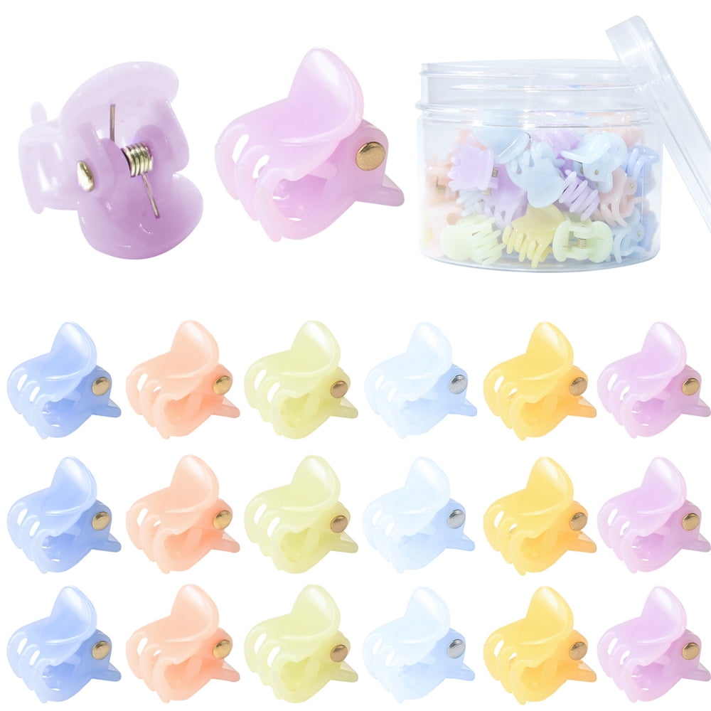 Dicasser 48 Pcs Small Mini Hair Claw Clips Hair Clamps for Women Girl's ...