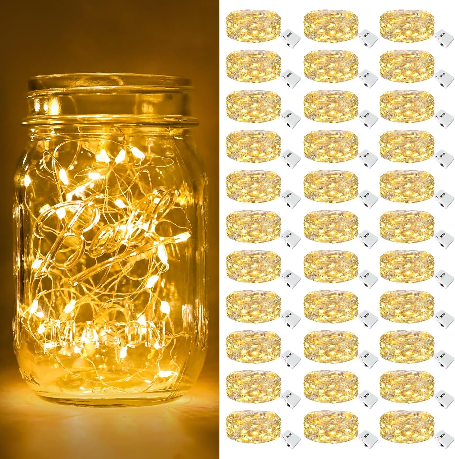Dicasser Battery Operated Waterproof LED Mini String Lights - Walmart.com