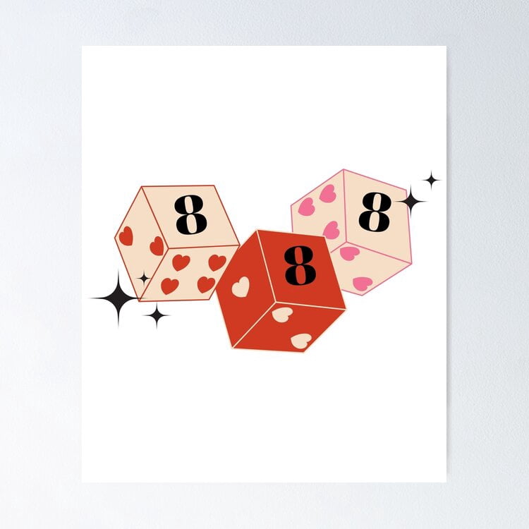 Dice Angel Numbers 888 Poster- Unframed Poster | Wall Art | Perfect For ...