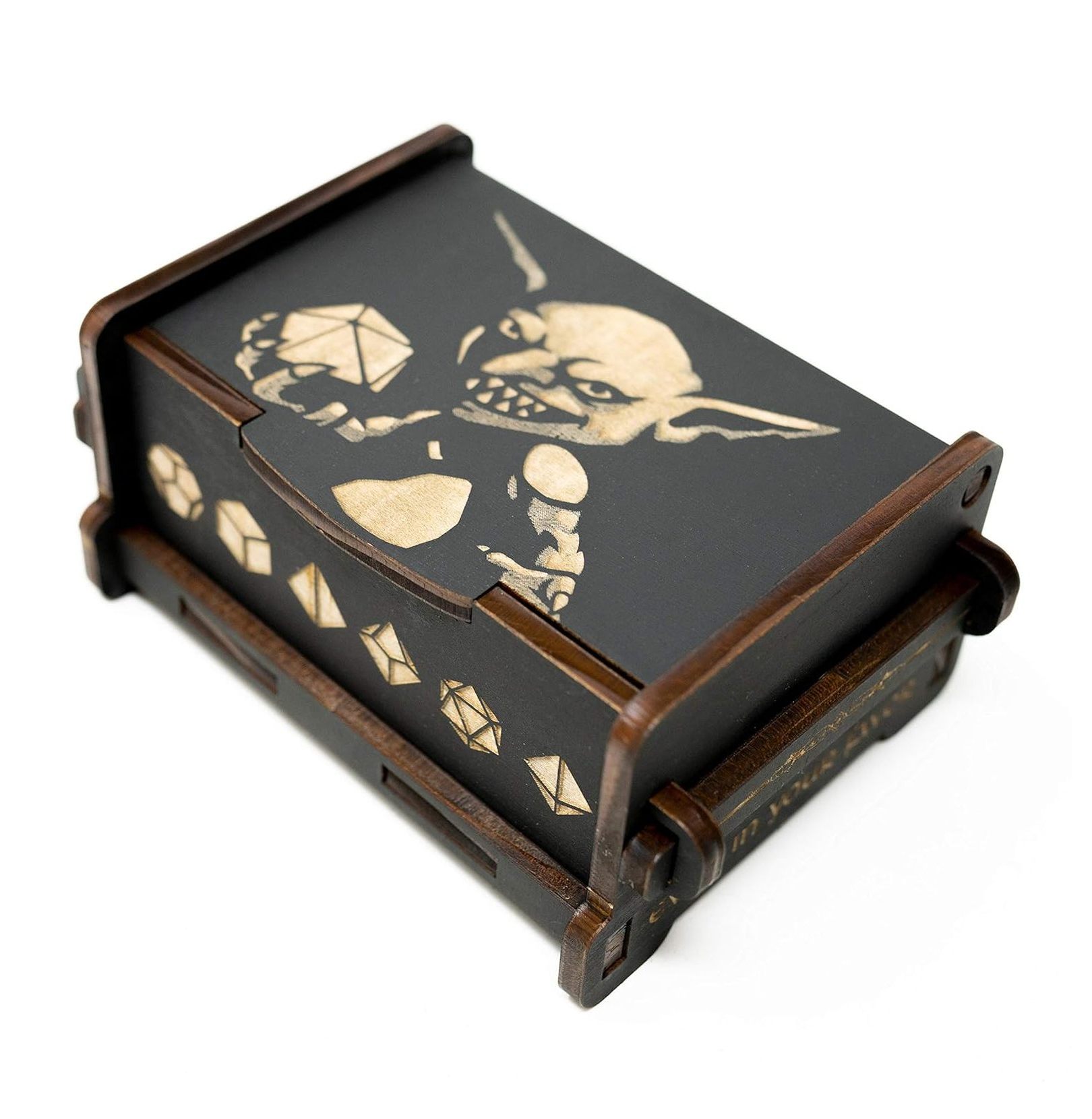Dice Box - BLACK - Goblin 6x4x3 - Walmart.com