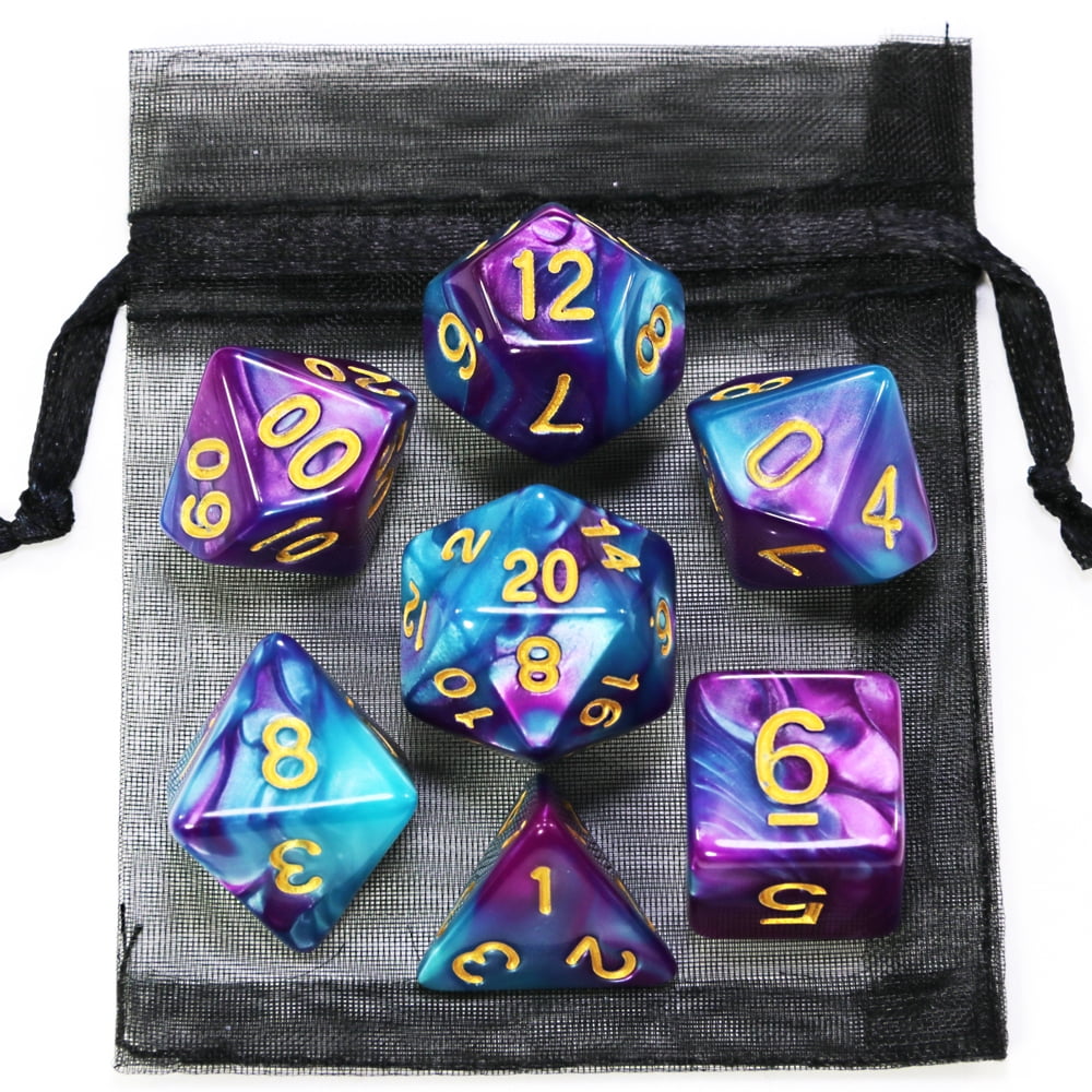 Dice DND Game Dice Role Dice Mixing Colours Dice Set With Bag 9 ...