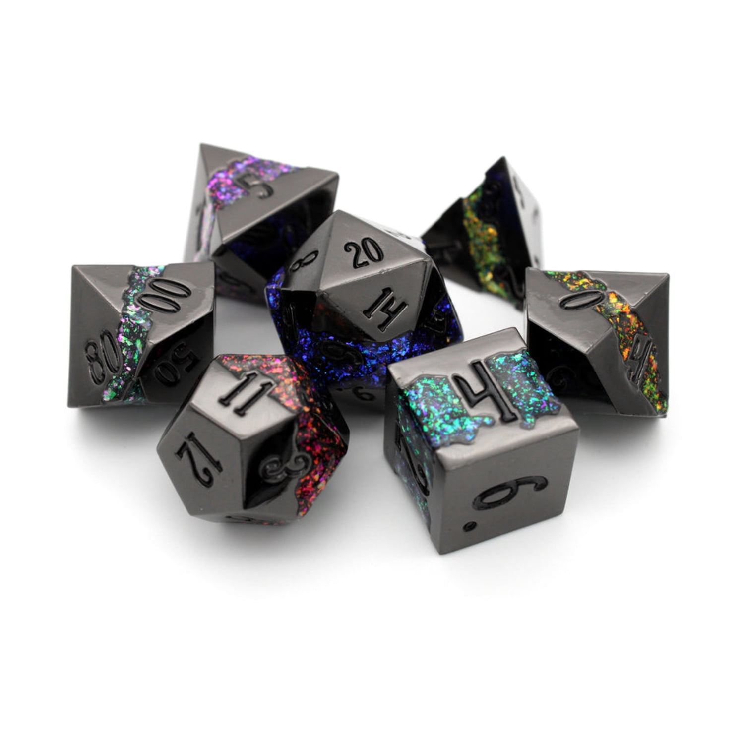 Dice Envy Poly Set Rainbow in the Dark (7) New - Walmart.com