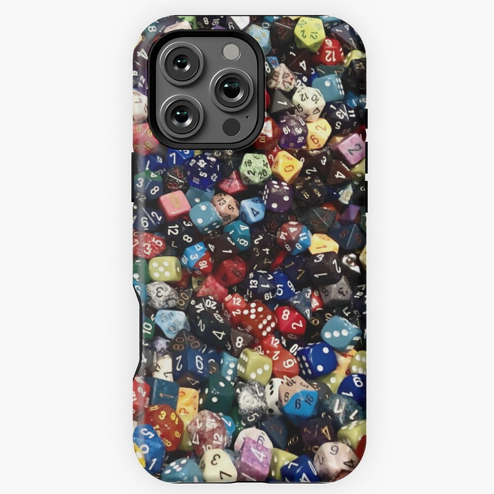 Dice Galore Pattern Gamer RPG DnD Phone Case for iPhone 16 15 14 13 12 ...