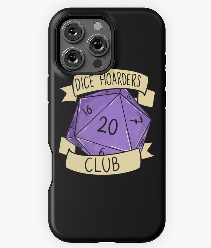 Dice Hoarders Club Gamer Design N576 Phone Case for iPhone 17 16 15 14 13 12 11 Pro Max ...