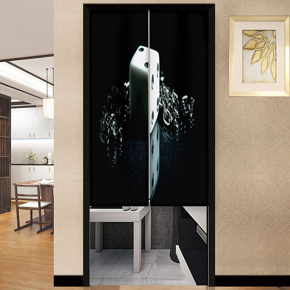 Dice Number Games Door Curtains Tabletop Game No Punching Partition ...