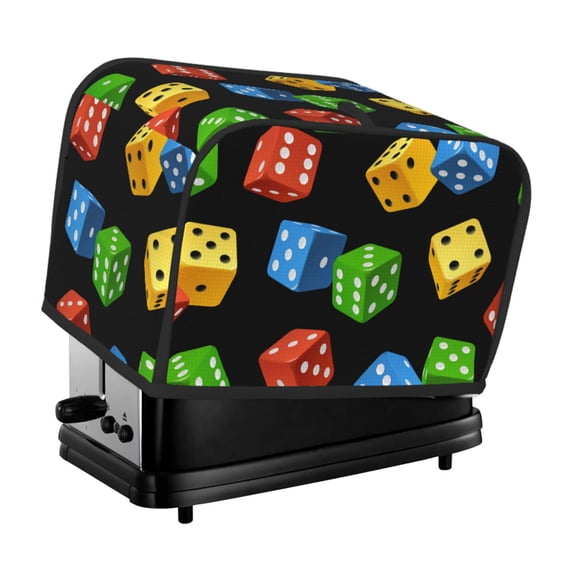 Dice Pattern Colorful Cube 2 Slice Toaster Cover Bread Maker Dust ...