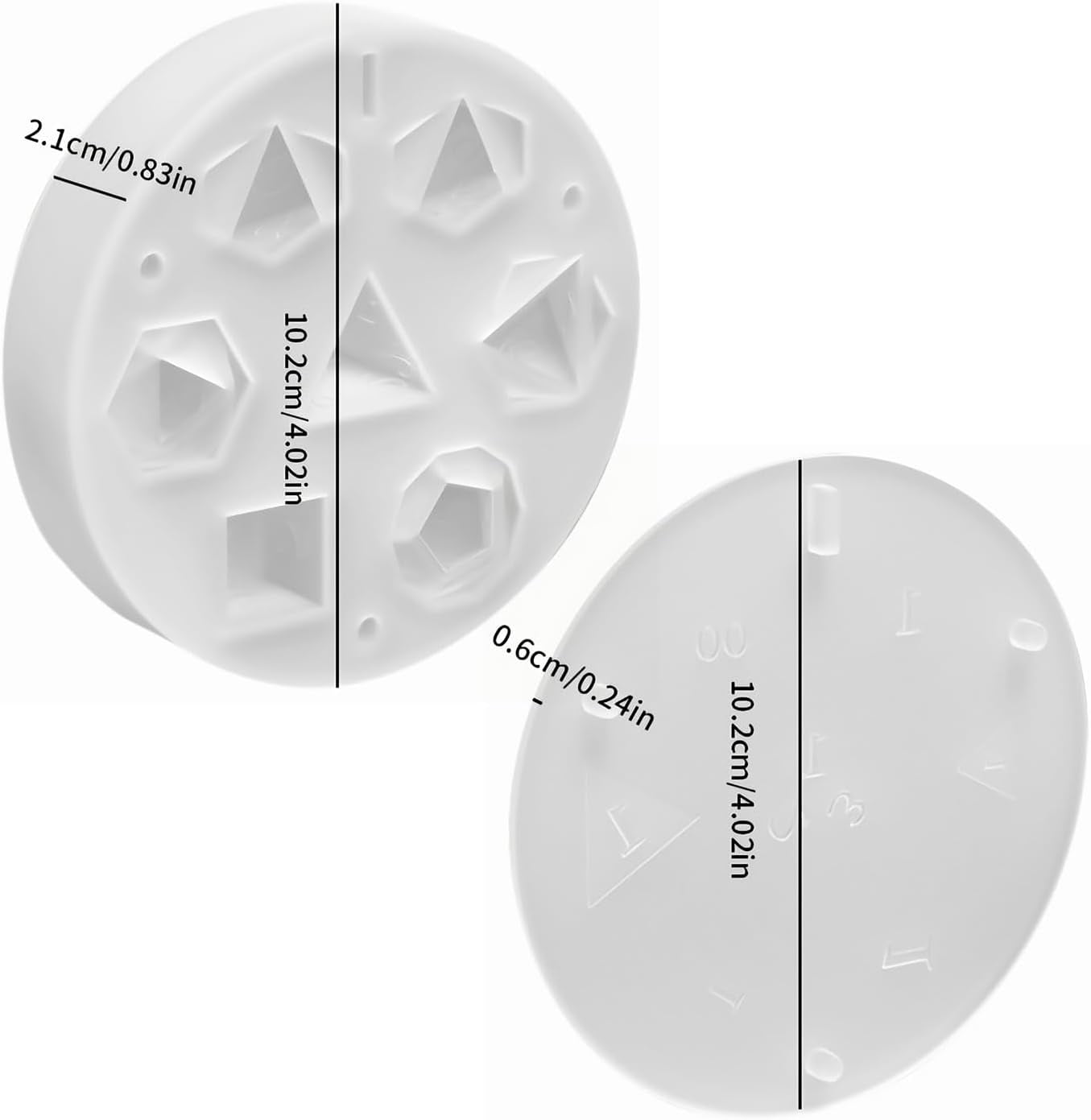 Dice Resin Molds Silicone,Dnd Dice Making Set With 7 Cavities For Epoxy ...