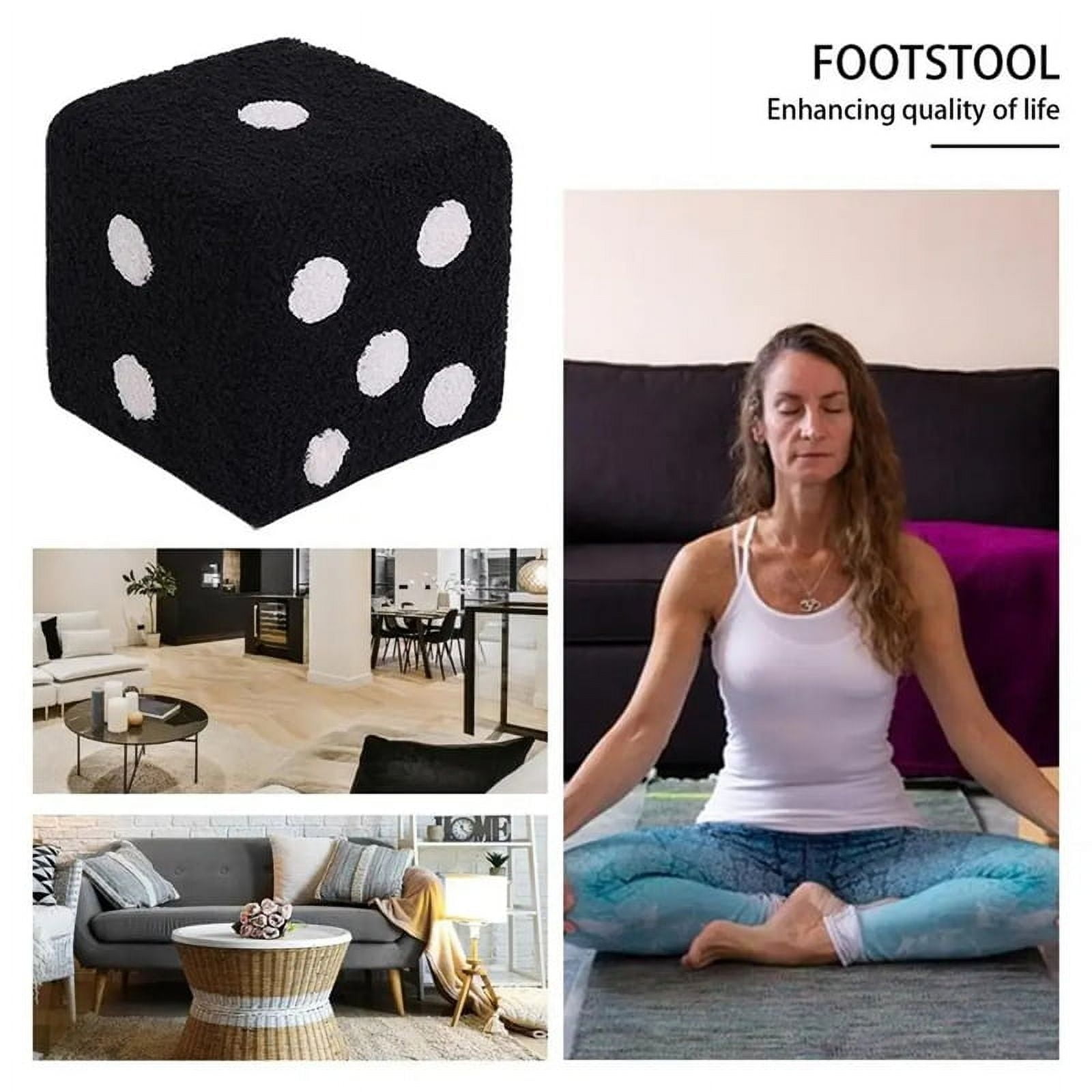 Dice Stool Chair Entrance Foot Stool for Door 7.87x7.87x7.87Inch Small ...