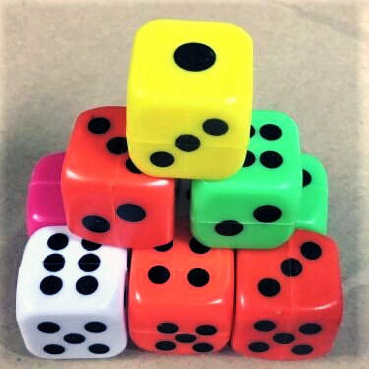 Dice Toys Plastic Self Vending 100 Piece Assorted Colors 1 inch ...