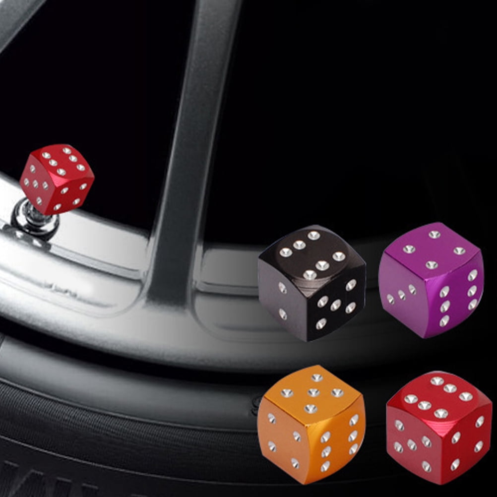 Baluue Glow In The Dark Tire Valve Stems Dice Style Valves Stem Caps ...