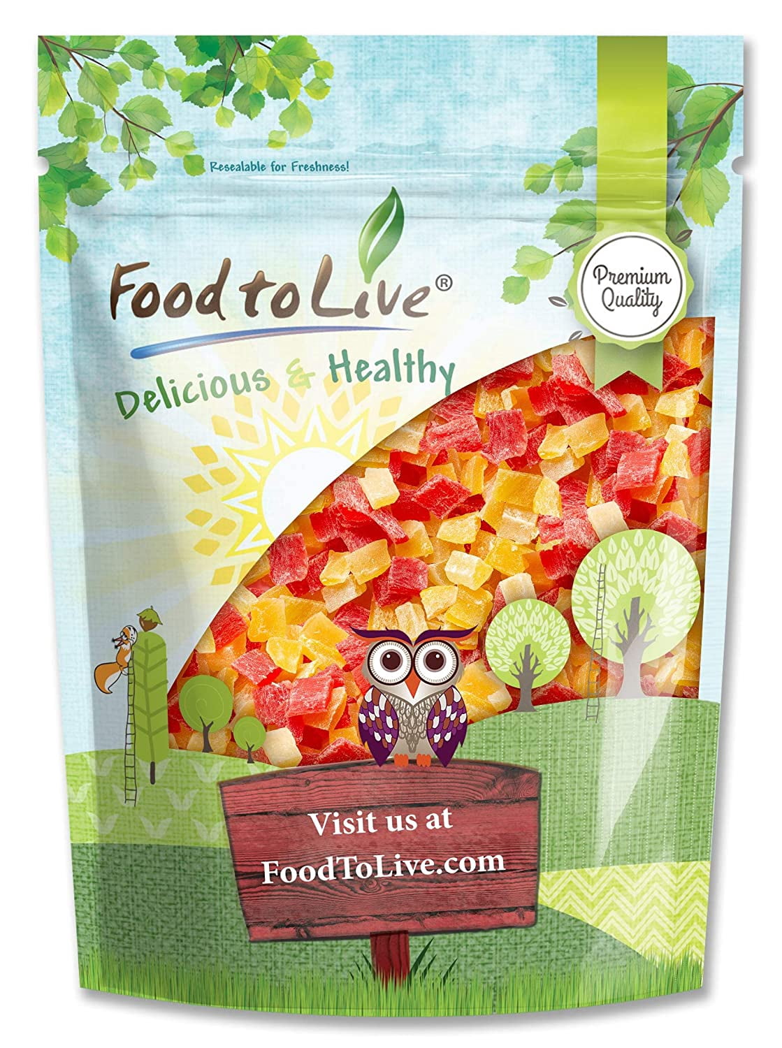 Diced Fruits Mix, 2 Pounds - Contains Dreid and Diced , Pineapple ...