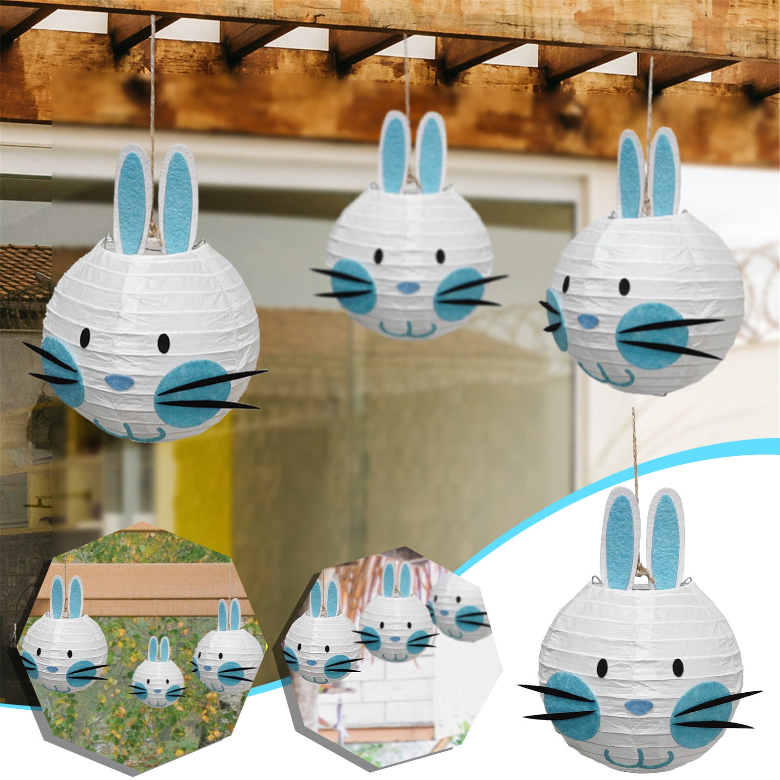 Diceymbol 2025 New Easter Bunny Paper Lantern Cute Rabbit Shaped ...