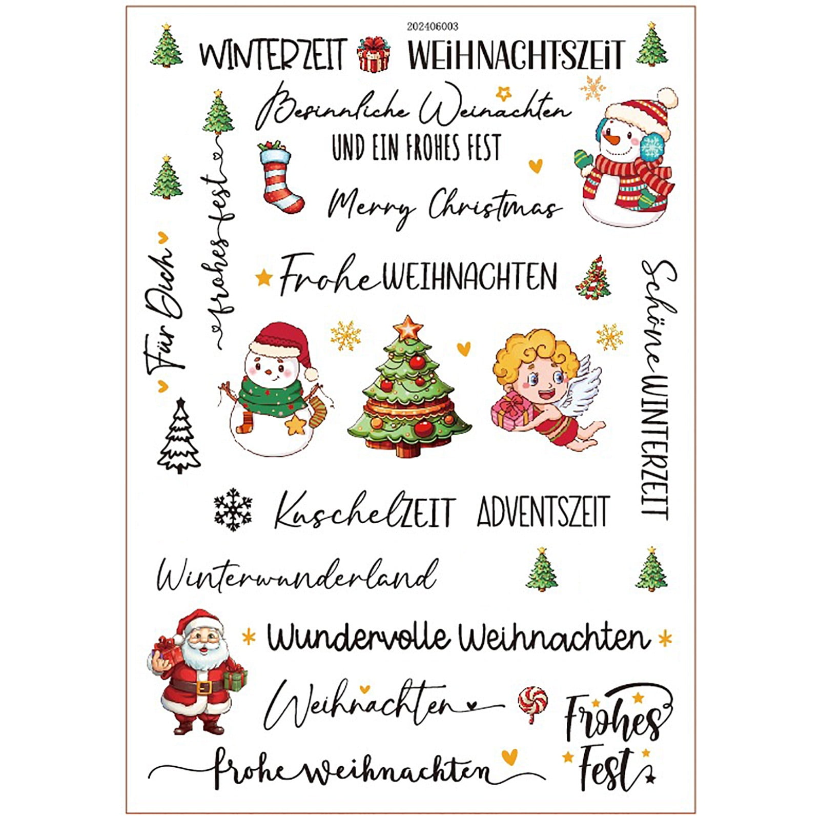 Diceymbol Charming Christmas Candle Clay Decals Adorable Water Based ...