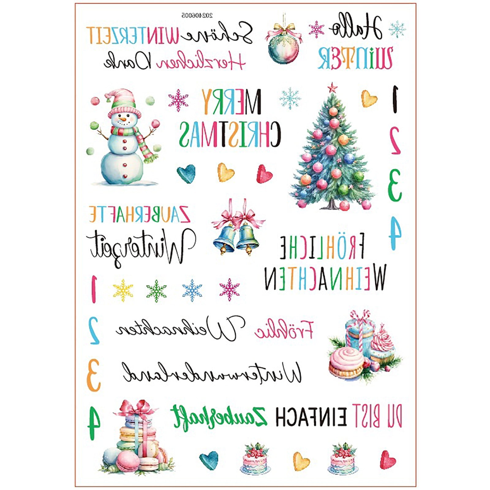 Diceymbol Charming Christmas Candle Clay Decals Adorable Water Based ...