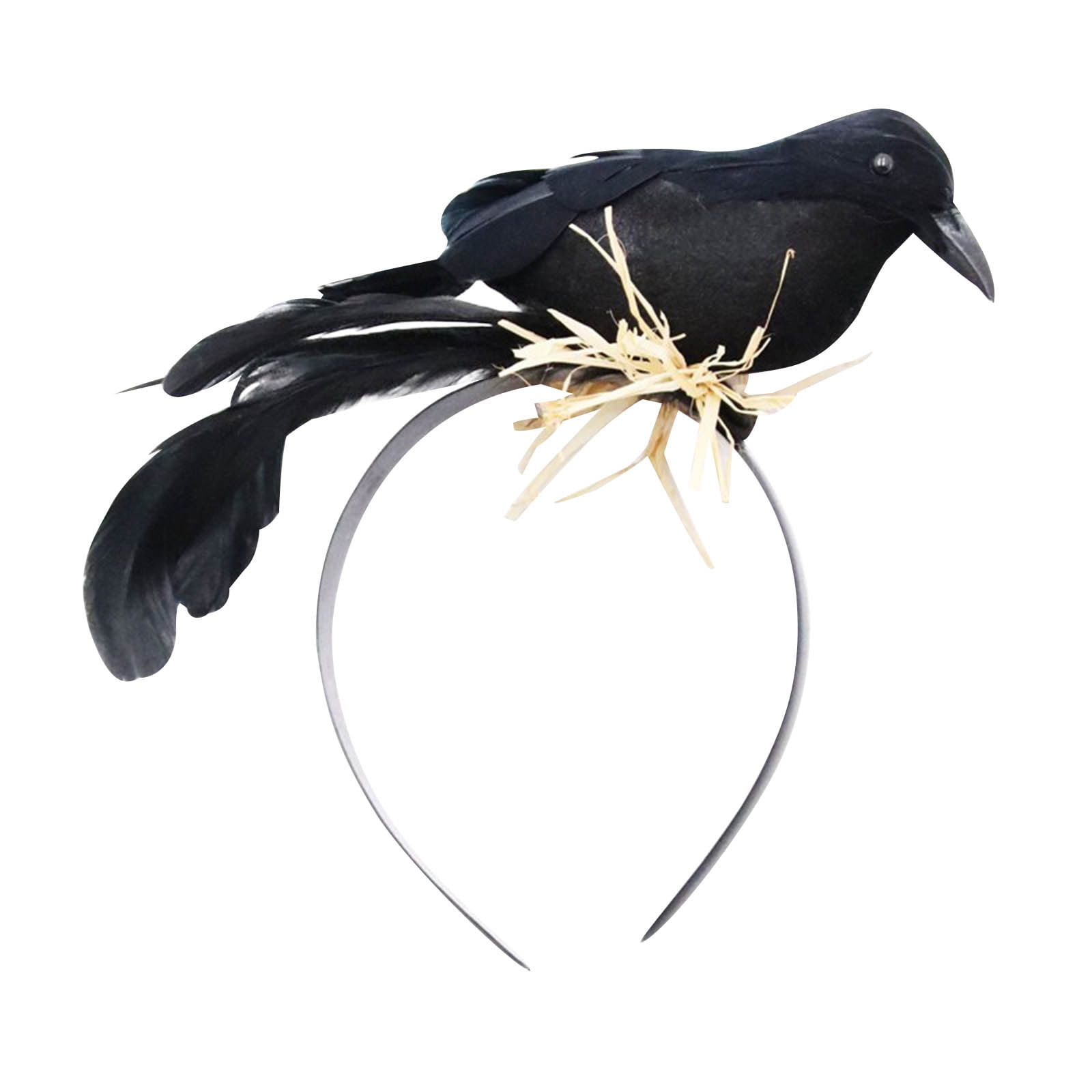 Diceymbol Halloween Black Crows Hair Accessory Simulated Crow Ornament ...
