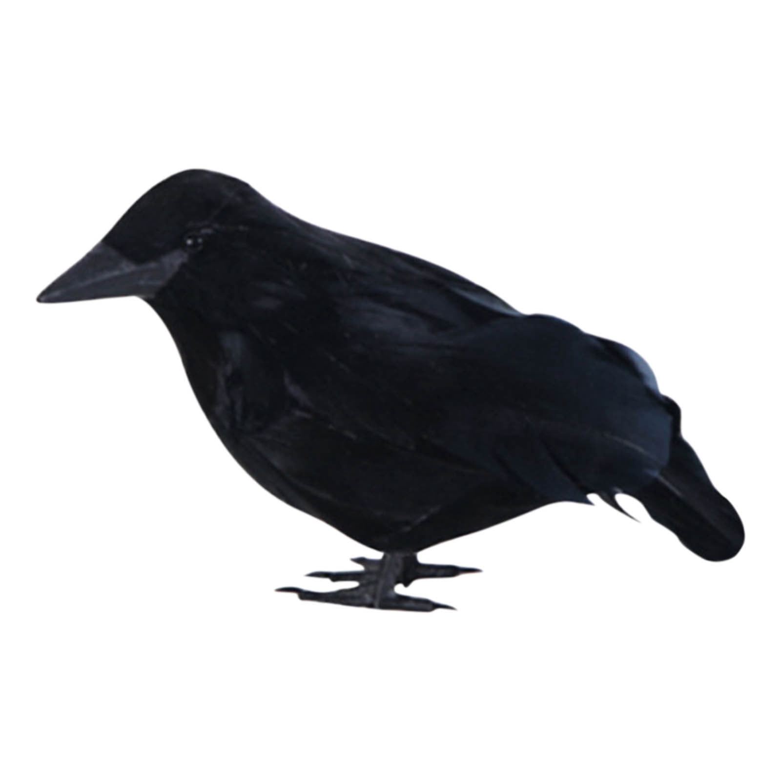 Diceymbol Halloween Crow Decoration Realistic Feathered Prop with Stand ...