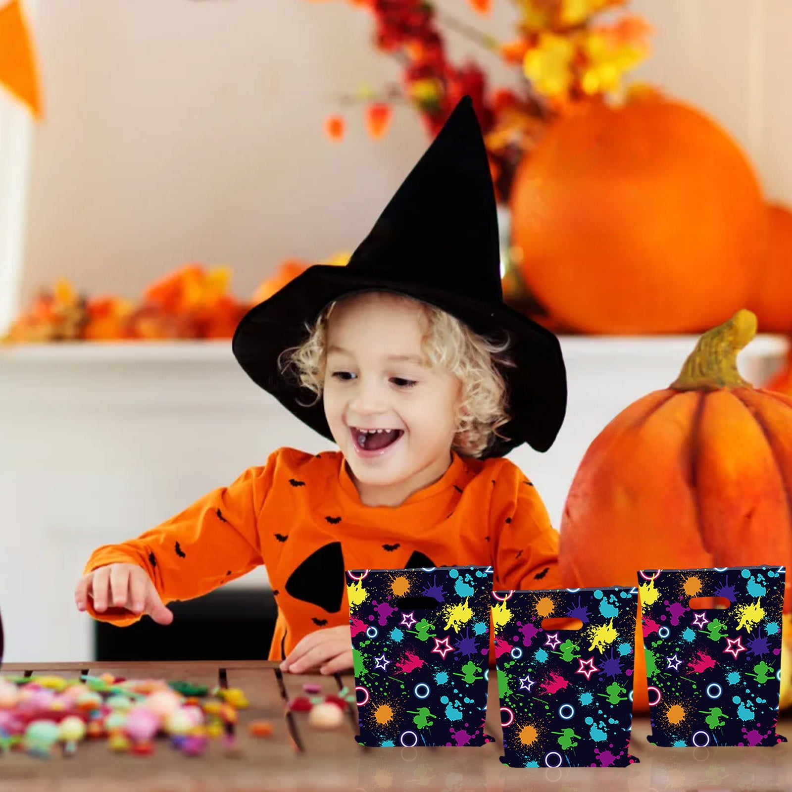 Diceymbol Halloween Pumpkin Patch Pick Reusable Halloween Candy Bag A ...