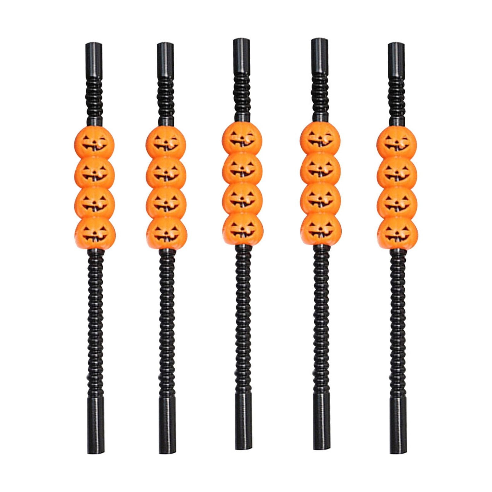 Diceymbol Halloween Reusable Straws Cranium Design Straws for Parties ...