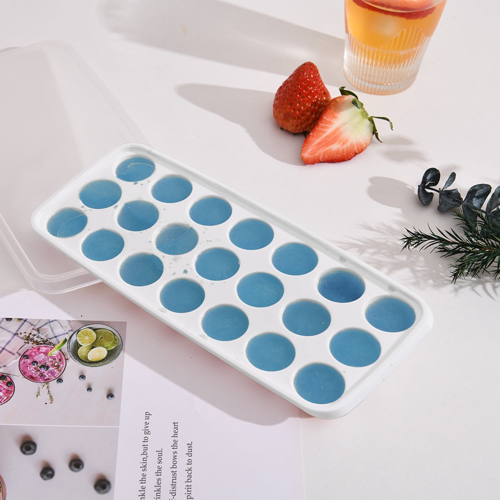 Diceymbol Ice Grids, Ice Grids With Spill-proof Removable Lids,, For ...