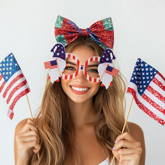 Diceymbol Independence Day Party Glasses Fun Patriotic Eyewear with ...