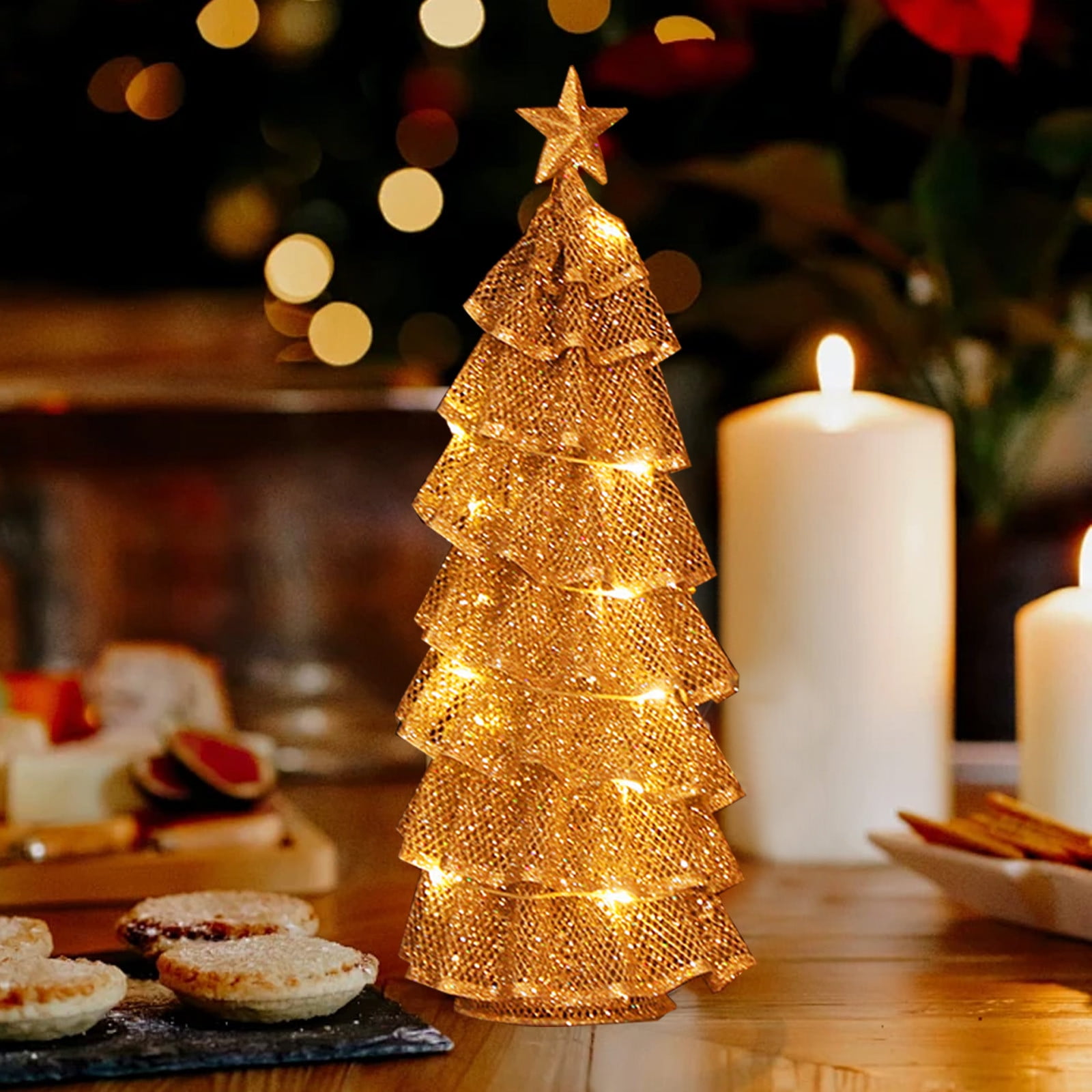 Diceymbol Iron Mesh Christmas Tree 19.69 Inch Silver Lighted Home Decor ... Diceymbol Iron Mesh Christmas Tree 19.69 Inch Silver Lighted Home Decor ...