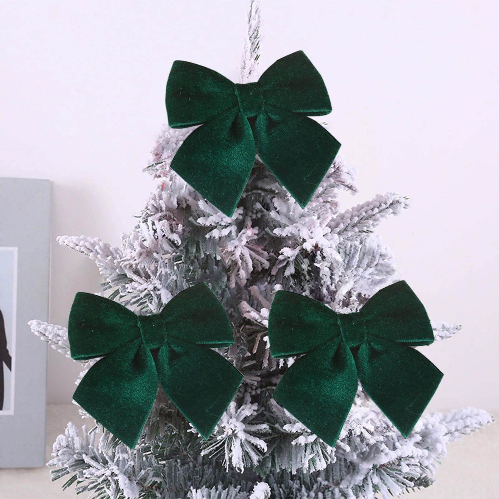 Diceymbol Luxury Velvet Christmas Bow Decorations Multi-Color Tree ...