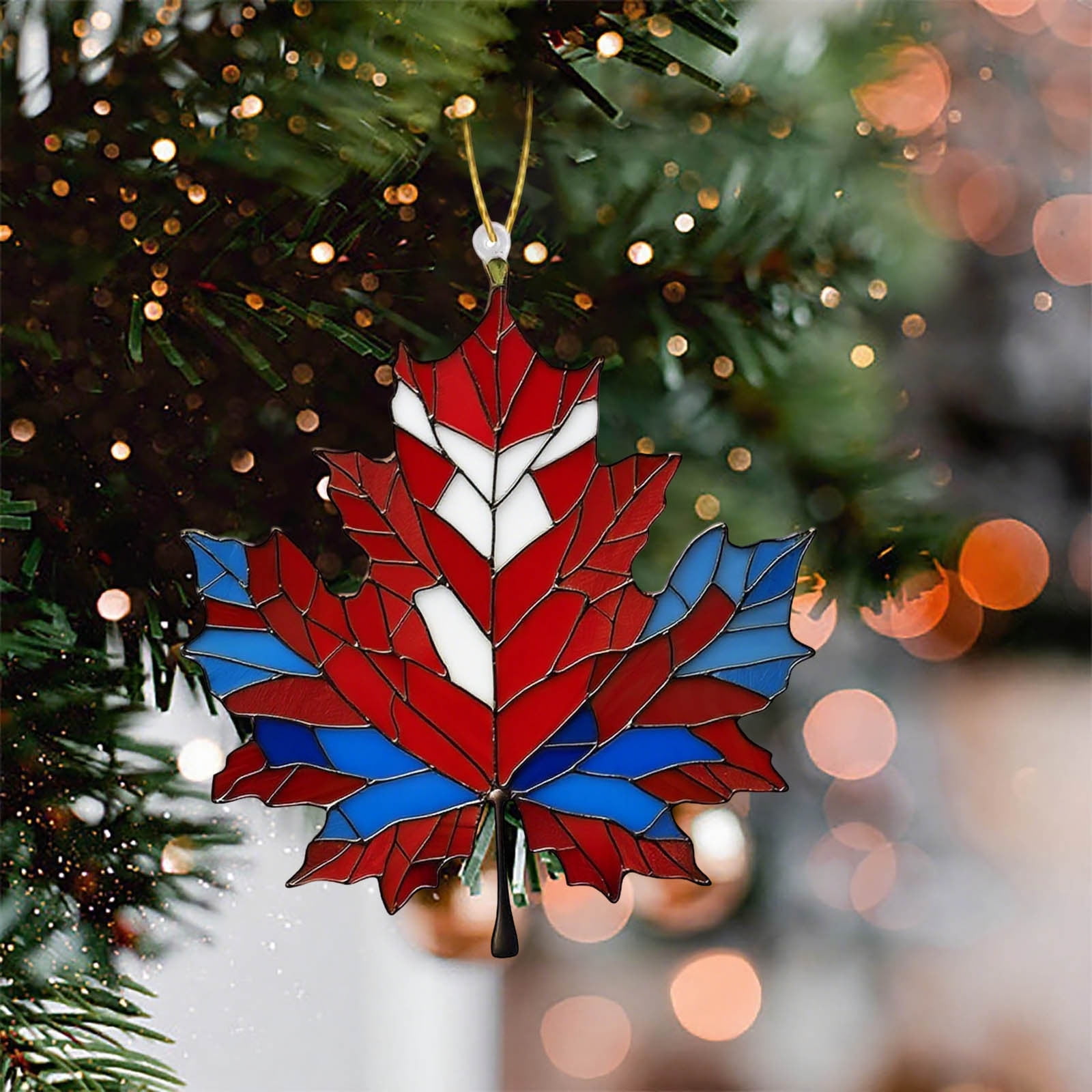 Diceymbol Maple Leaf Shaped Wall Decoration Sun Catcher Colorful ...