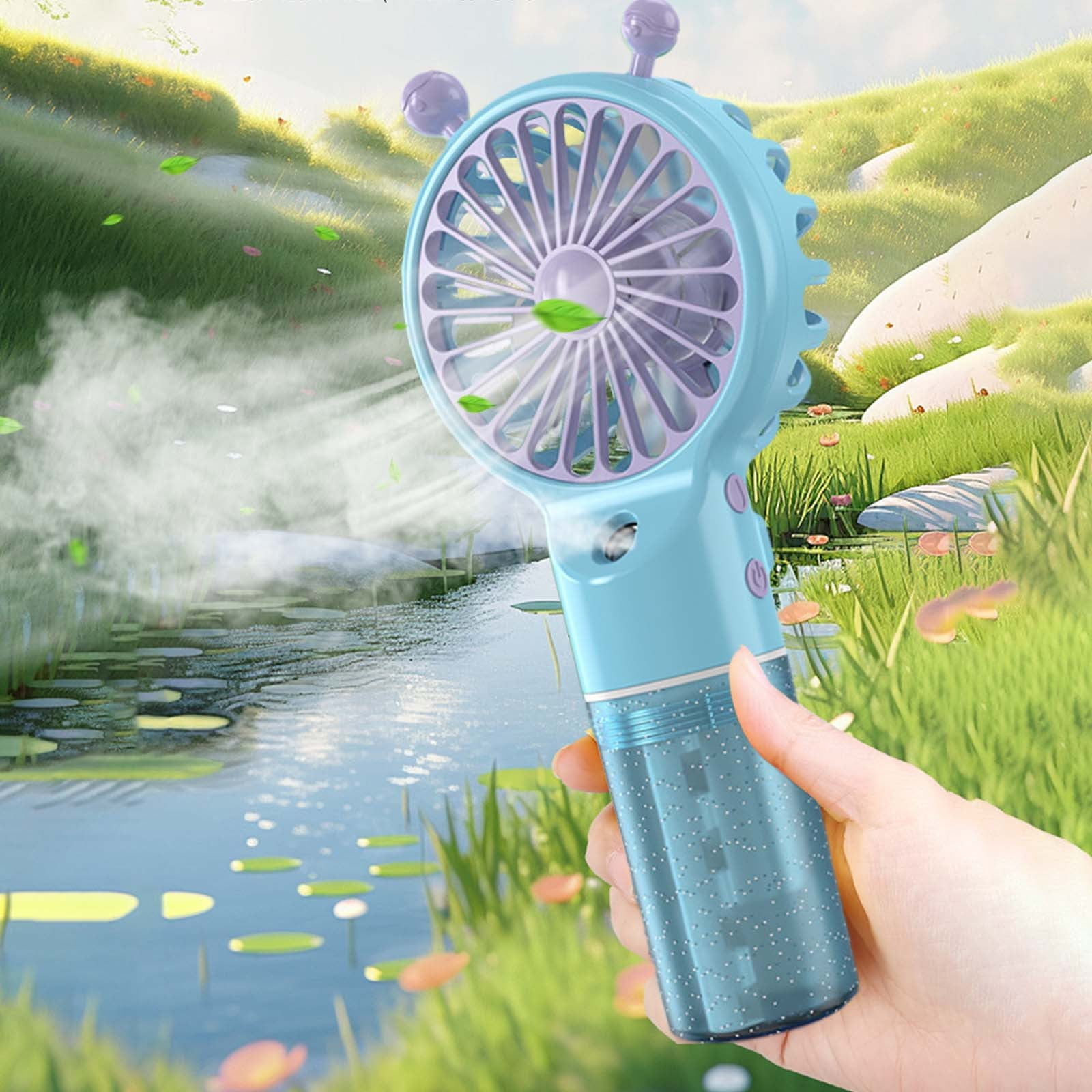 Diceymbol Misting Fan Portable Handheld Fan, Super Quiet Hand Held Mist ...