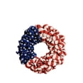 Diceymbol Patriotic Wreaths for Front Door 14.56 Inch Flag Print Burlap ...