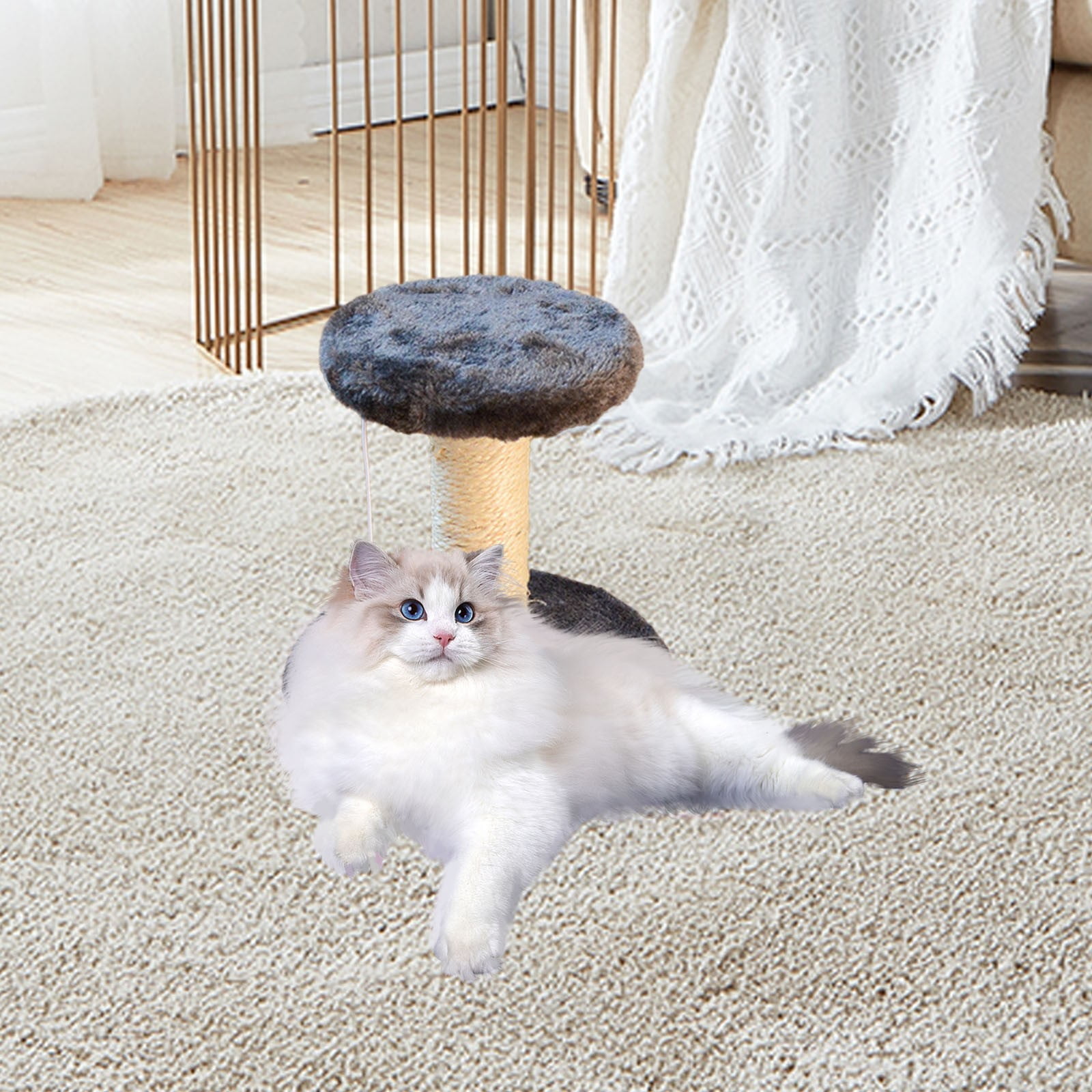Diceymbol Sisal Cat Scratching Post Multi-Level Climbing Frame with ...