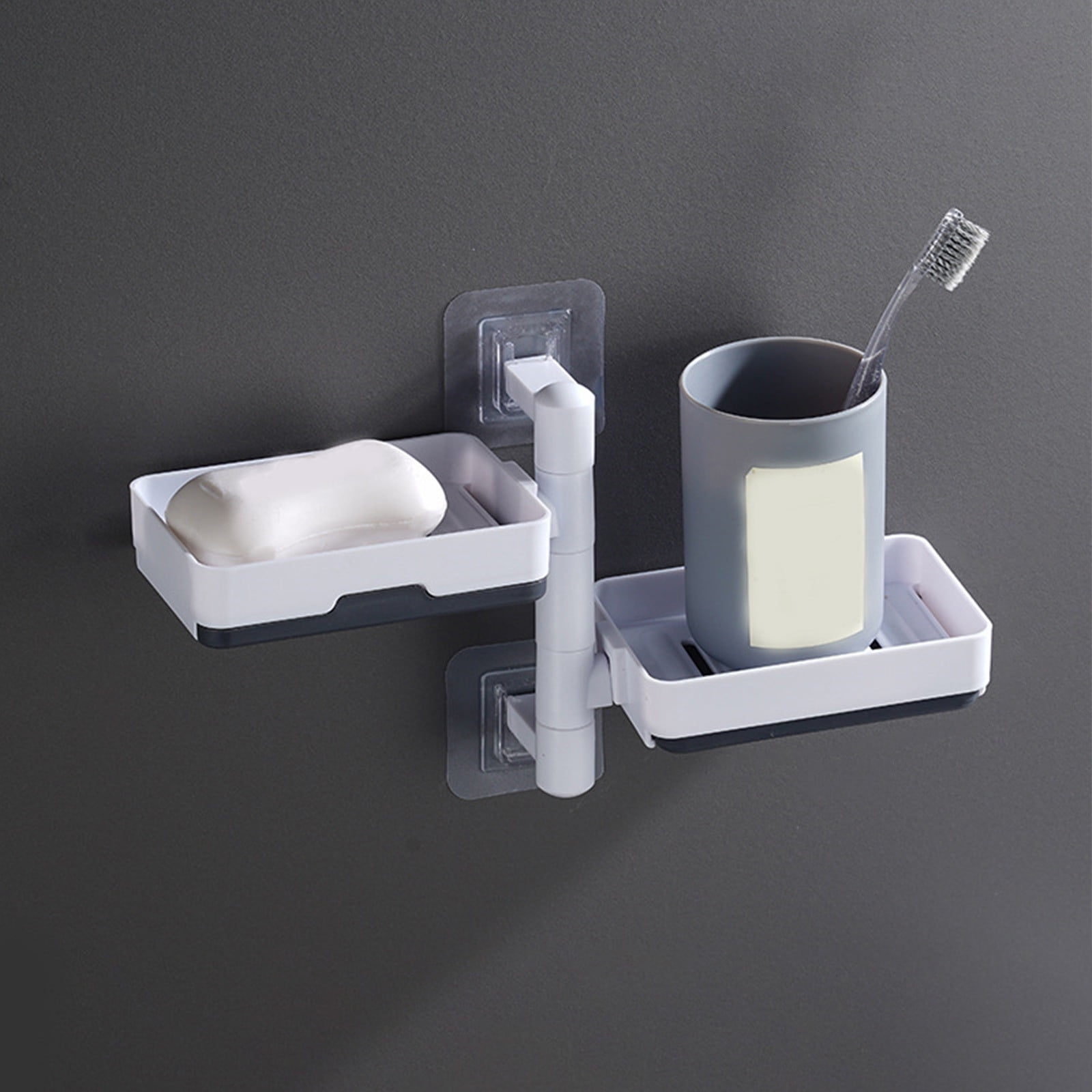 Diceymbol Soap 2-Layer Self-Adhesive Soap Dish Daily Necessities for ...